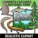 North Cascades National Park Clipart - National Park Clip Art - Etsy
