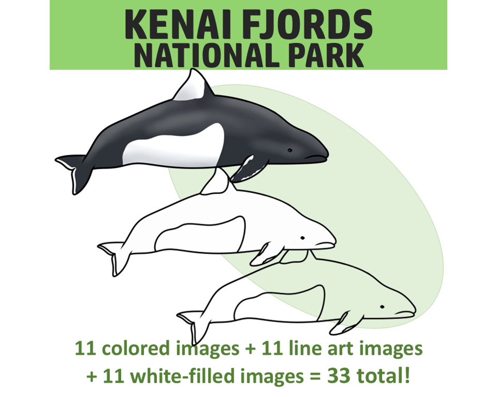 Kenai Fjords National Park Clip Art - National Park Clipart - Etsy