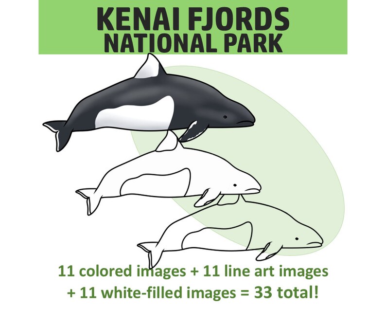 Kenai Fjords National Park Clip Art National Park Clipart - Etsy