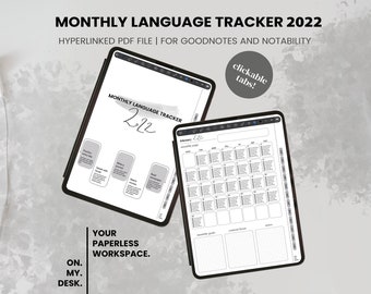 Printable Language Learning Tracker - Etsy