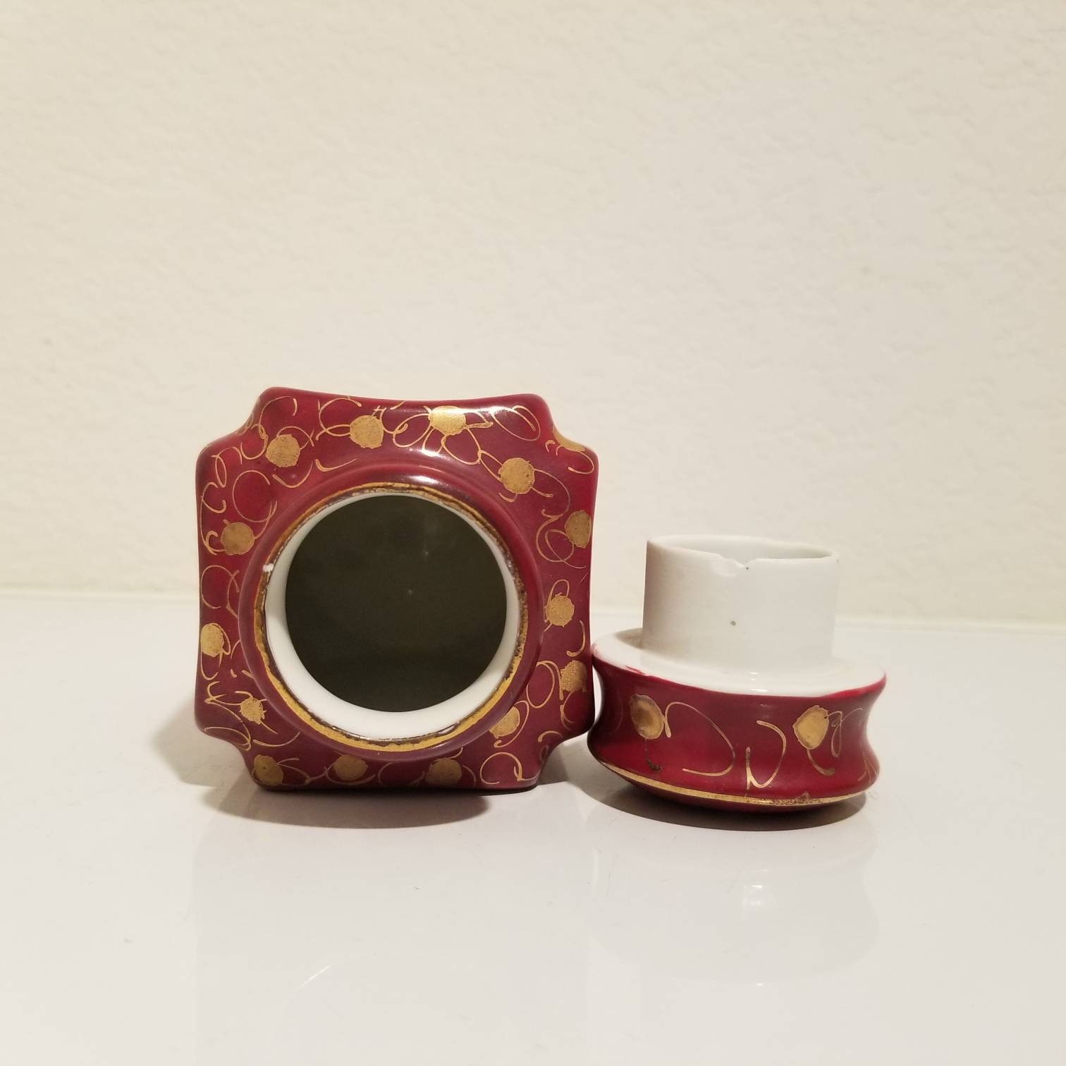 Antique Hand Painted Canister Portrait of King Naser, Gold Plated ...