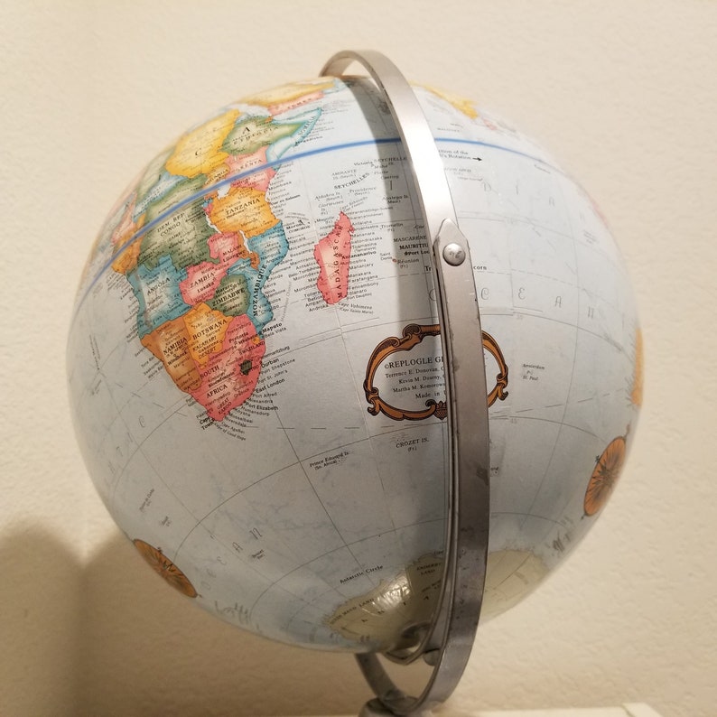 12 Inch Vintage Globe Master World Globe on Stand Multicolored - Etsy
