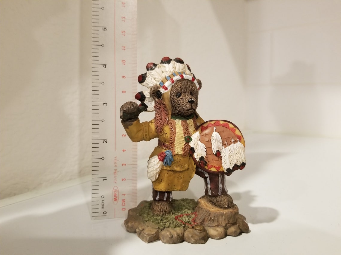 Bear in Native American Figurine Collection, Collectible Resin Hand ...