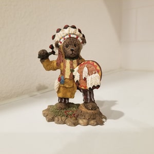 Bear in Native American Figurine Collection, Collectible Resin Hand ...