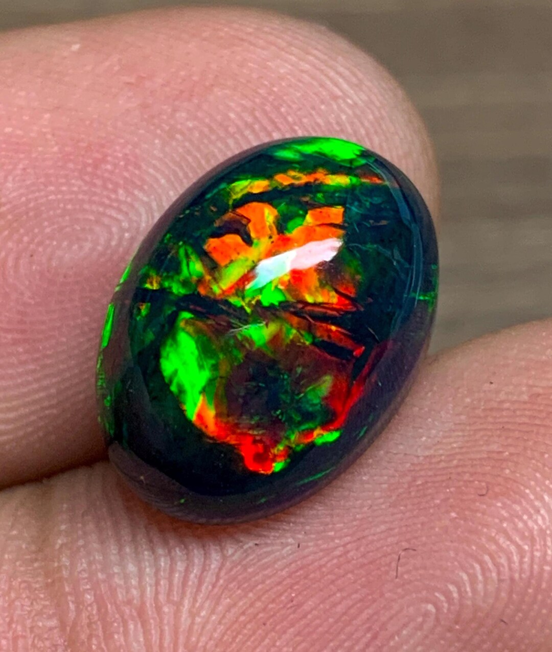 10x14mm Super Vivid Black Opal, Ethiopian Black Opal, 10x14mm Black ...