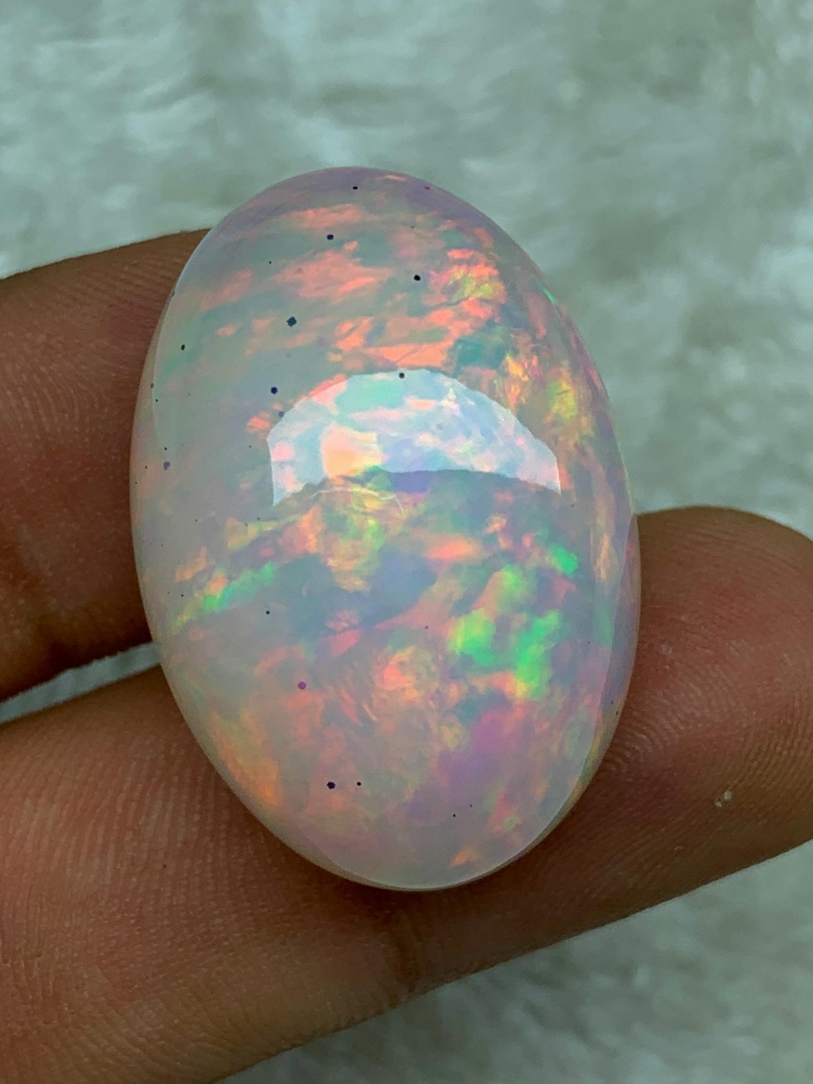 48.6ct Rainbow Fires Big Ethiopian Welo Opal, Bright 5/5 Big Size Opal ...
