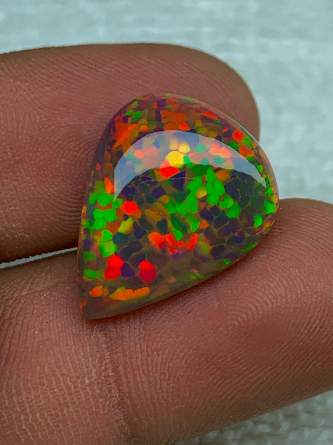 15x20mm Rarest of Rare Un-treated Black Honeycomb Opal, Natural Black ...