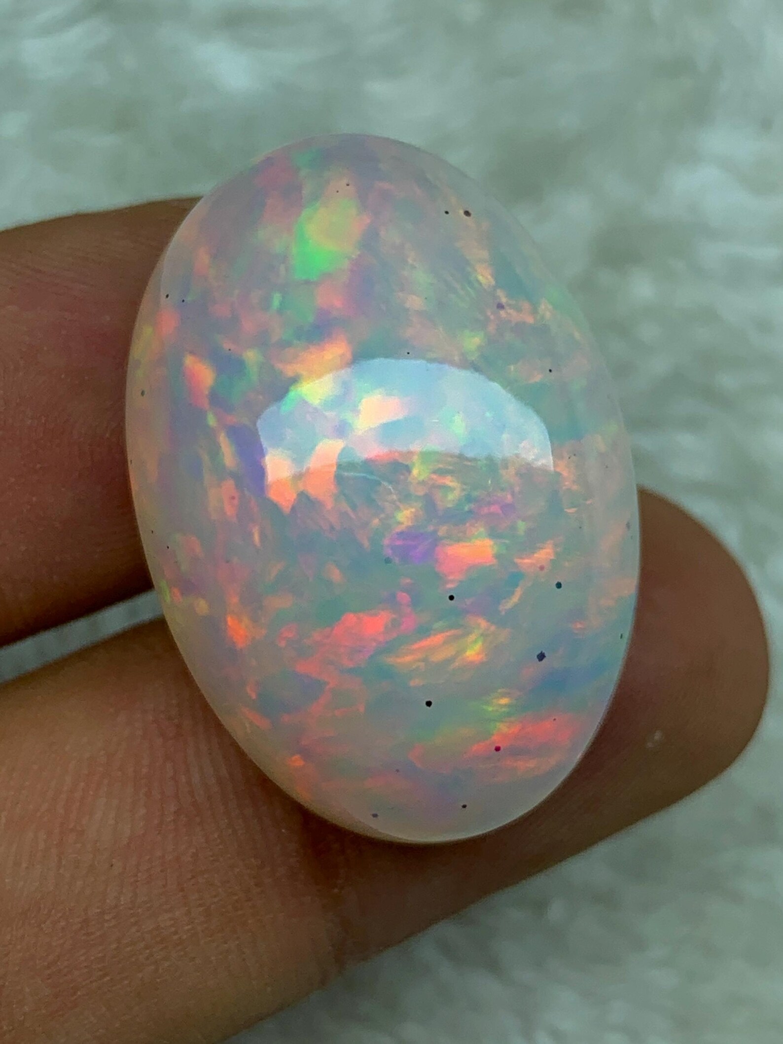 48.6ct Rainbow Fires Big Ethiopian Welo Opal, Bright 5/5 Big Size Opal ...