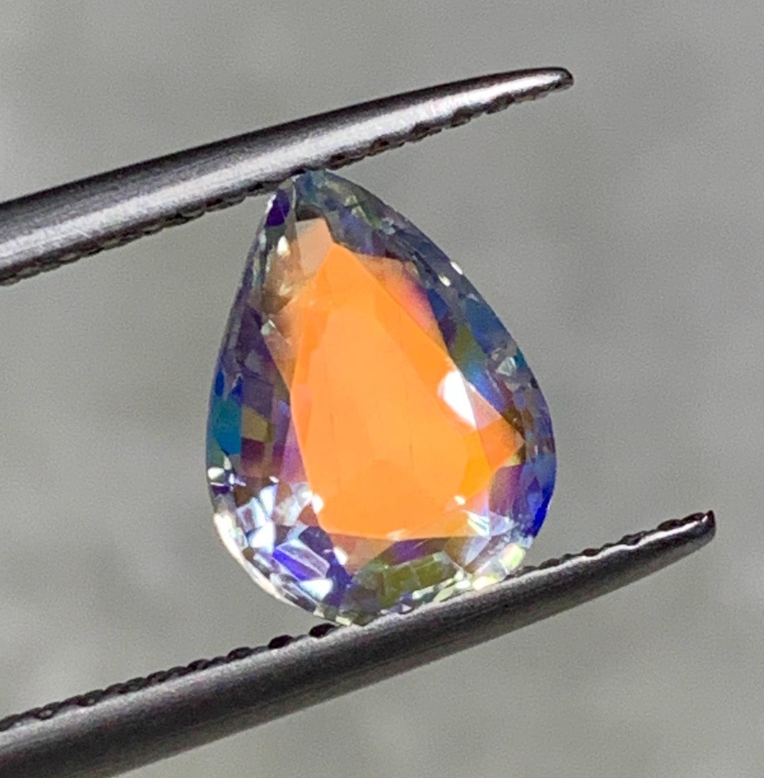 7x9mm Super Vivid Madagascar Rainbow Moonstone, Top Grade Clean Multi ...