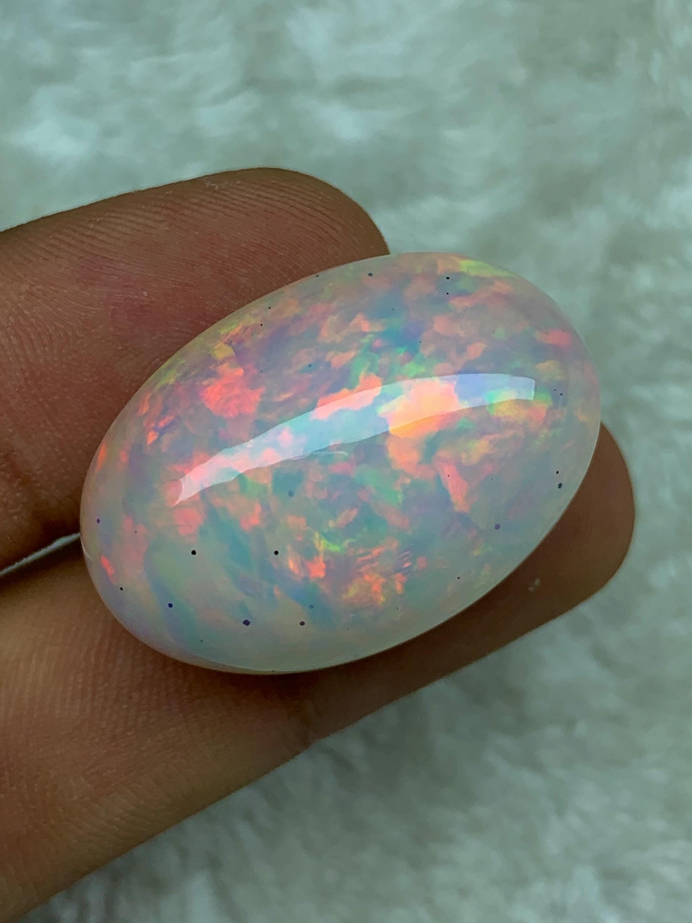 48.6ct Rainbow Fires Big Ethiopian Welo Opal, Bright 5/5 Big Size Opal ...