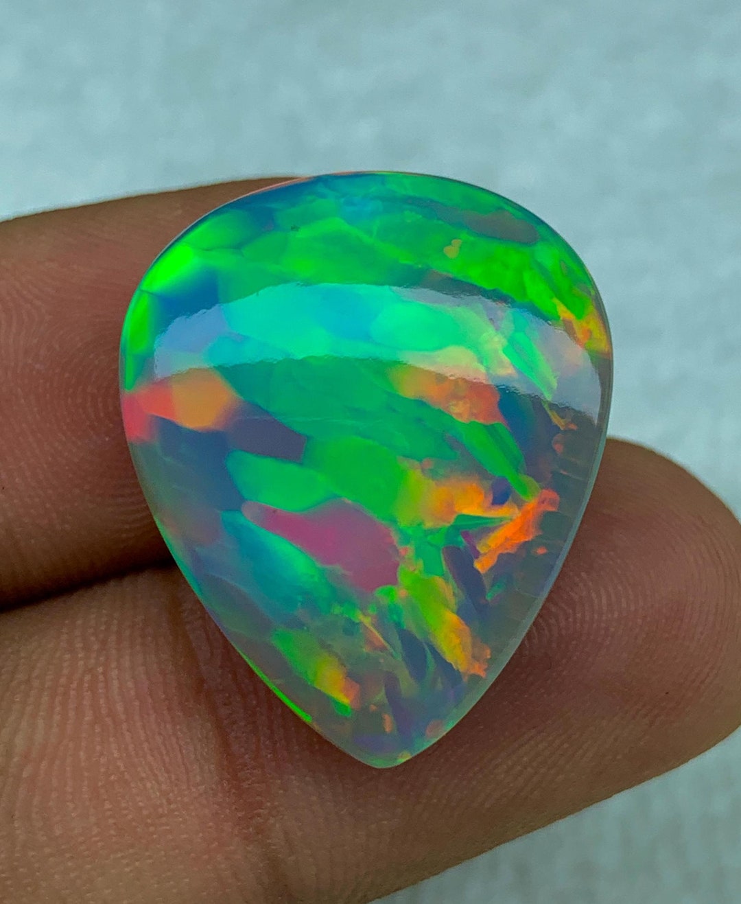 24.4ct Rarest of Rare Natural Black Ethiopian Opal, Un-treated Museum ...