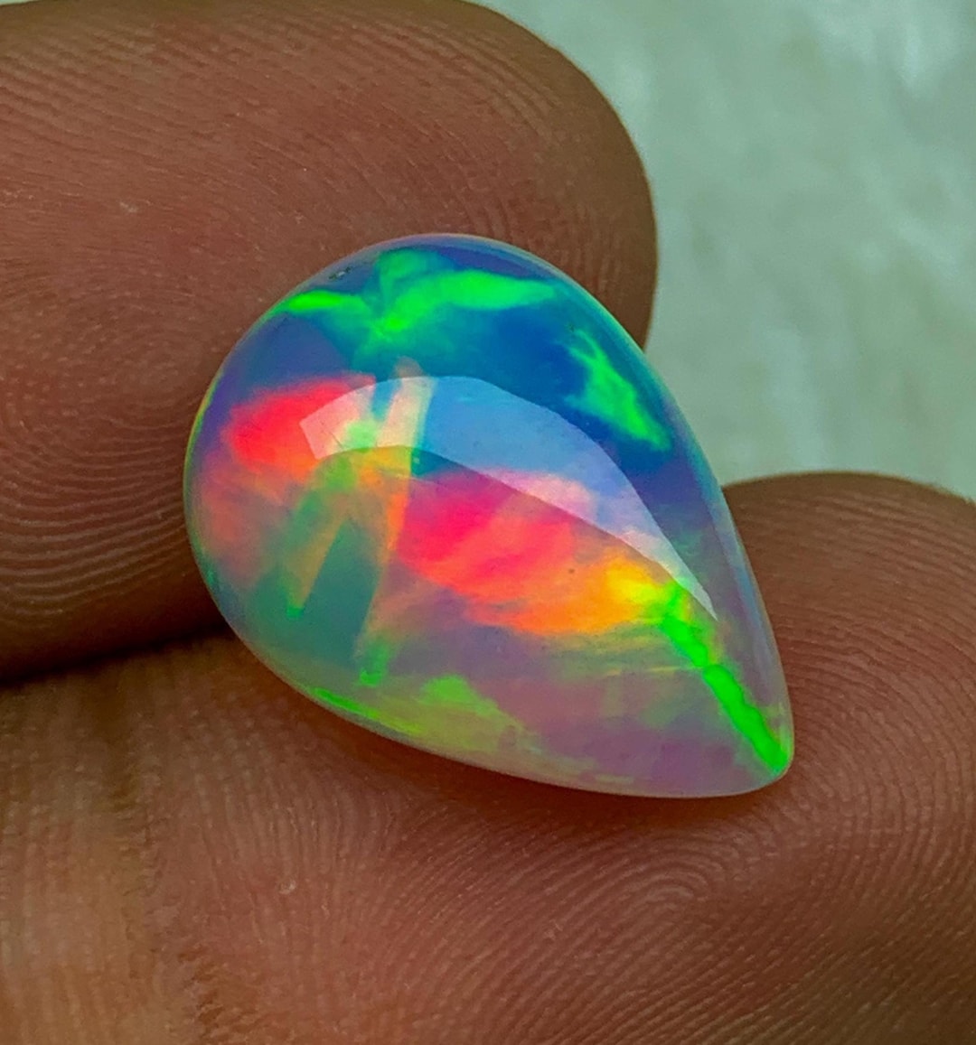 5.6ct Super Vivid Opal Crystal, Rainbow Welo Opal, Sparkling Fire 5/5 ...