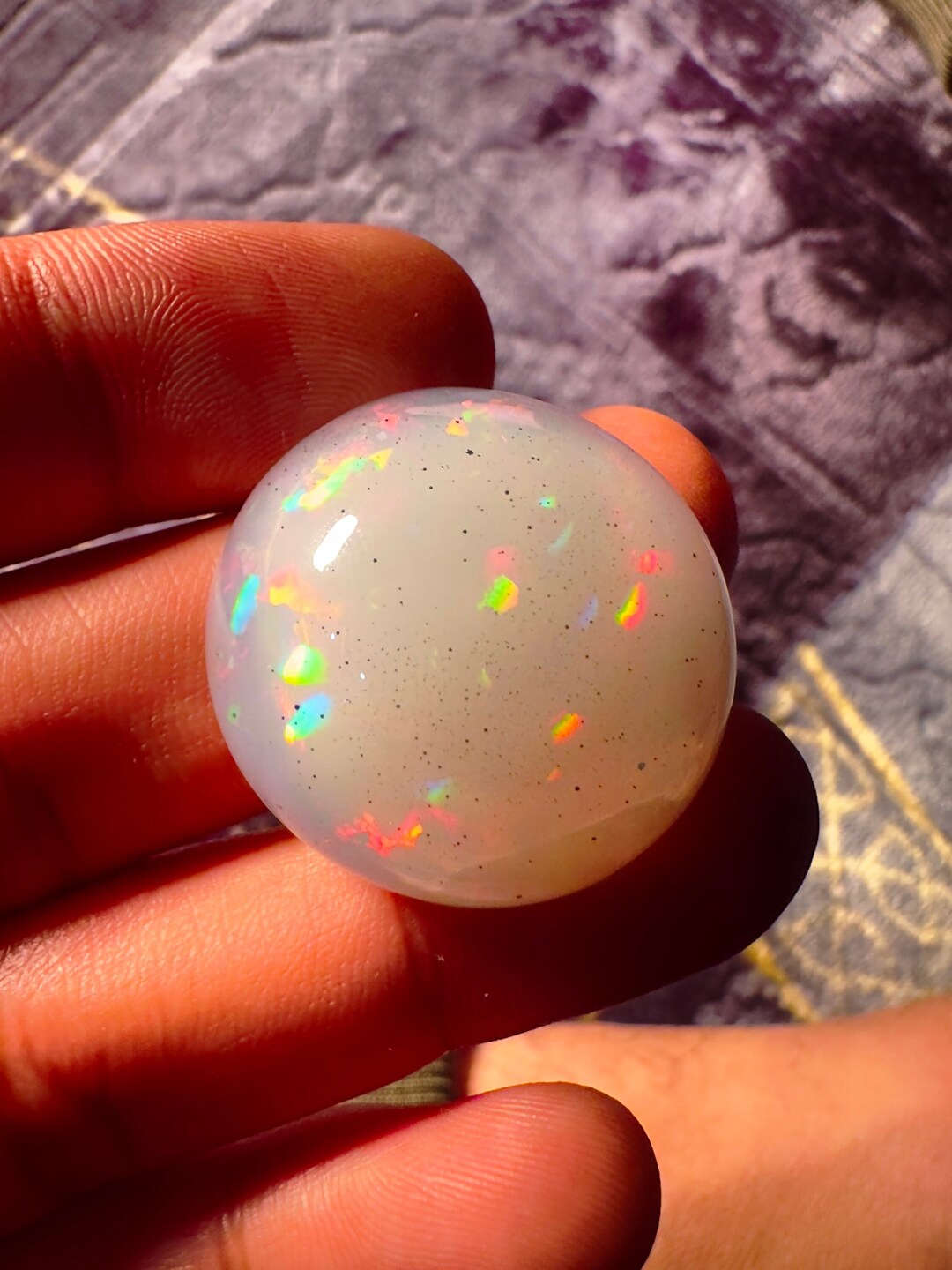 62.55ct Big Size Ethiopian Welo Opal Affordable Round Cabochon Bright 5 ...
