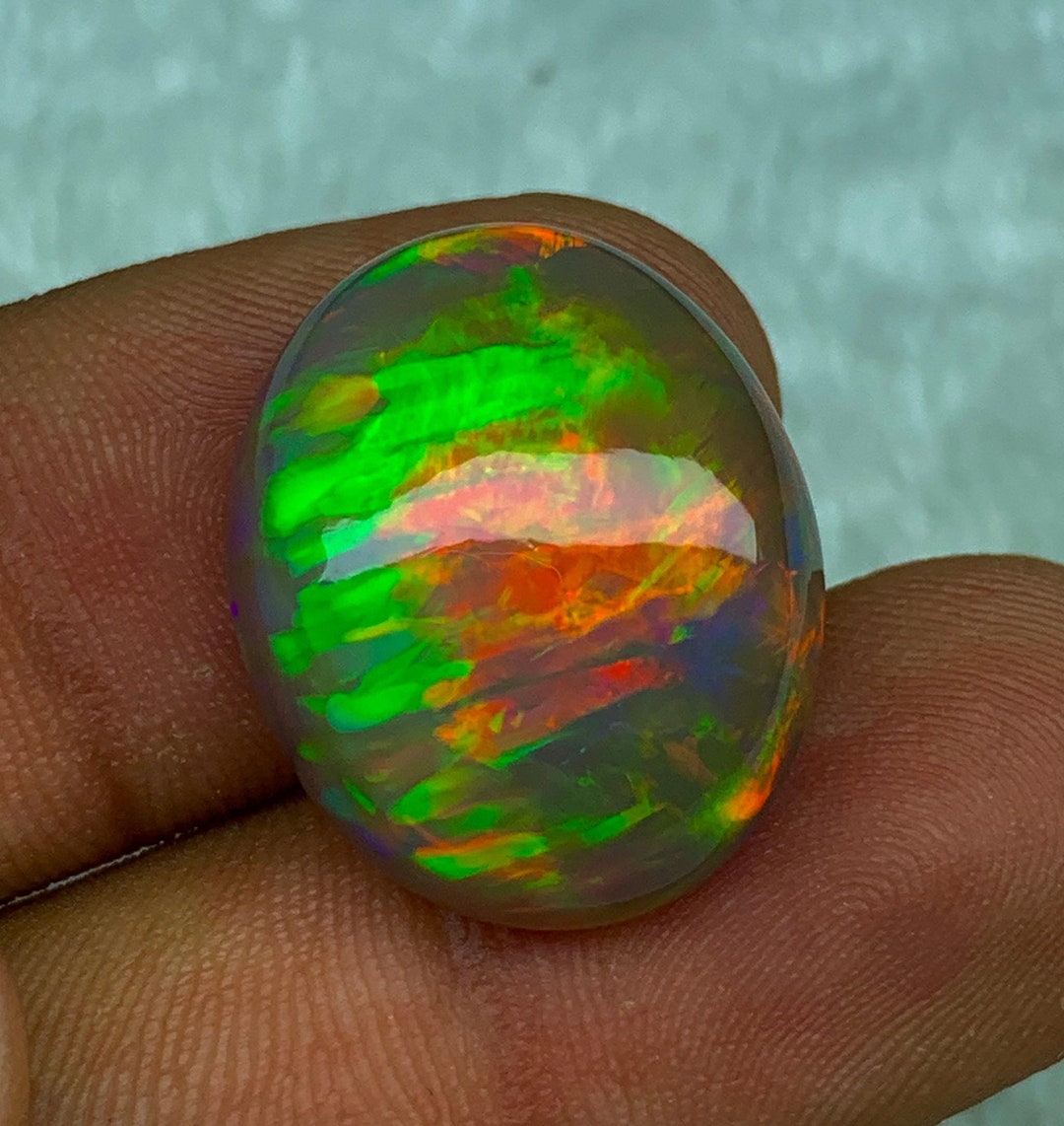 15ct Super Vivid Naturally Dark Opal, Stripes Pattern Dark Base Welo ...