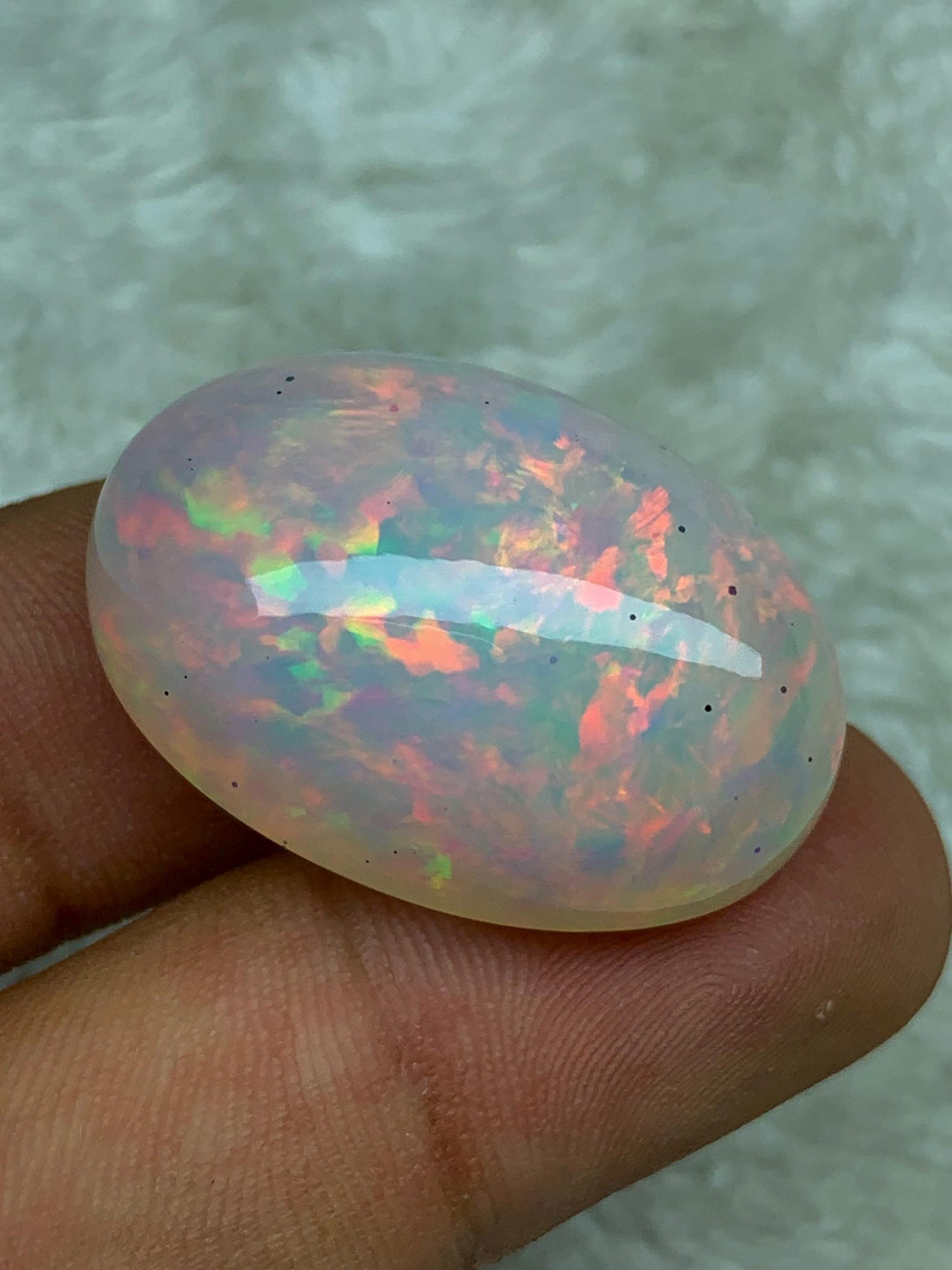 48.6ct Rainbow Fires Big Ethiopian Welo Opal, Bright 5/5 Big Size Opal ...