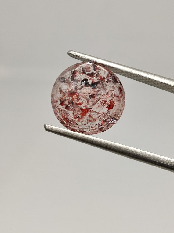 Rare Super Seven Round Faceted Gemstone Having Beautiful Red - Etsy
