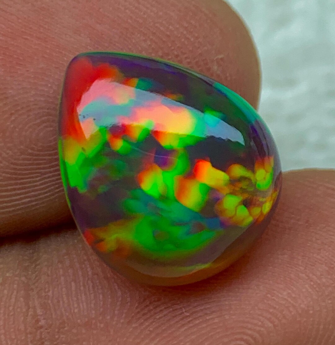 5.85ct Rarest of Rare Natural Black Ethiopian Opal, Un-treated Museum ...