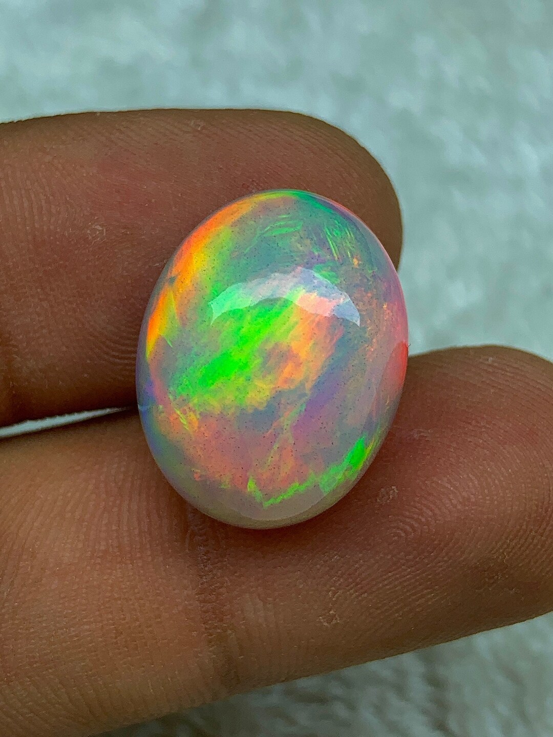 12.95ct Natural Grey Rare Opal, Natural Black Welo Opal, Black ...