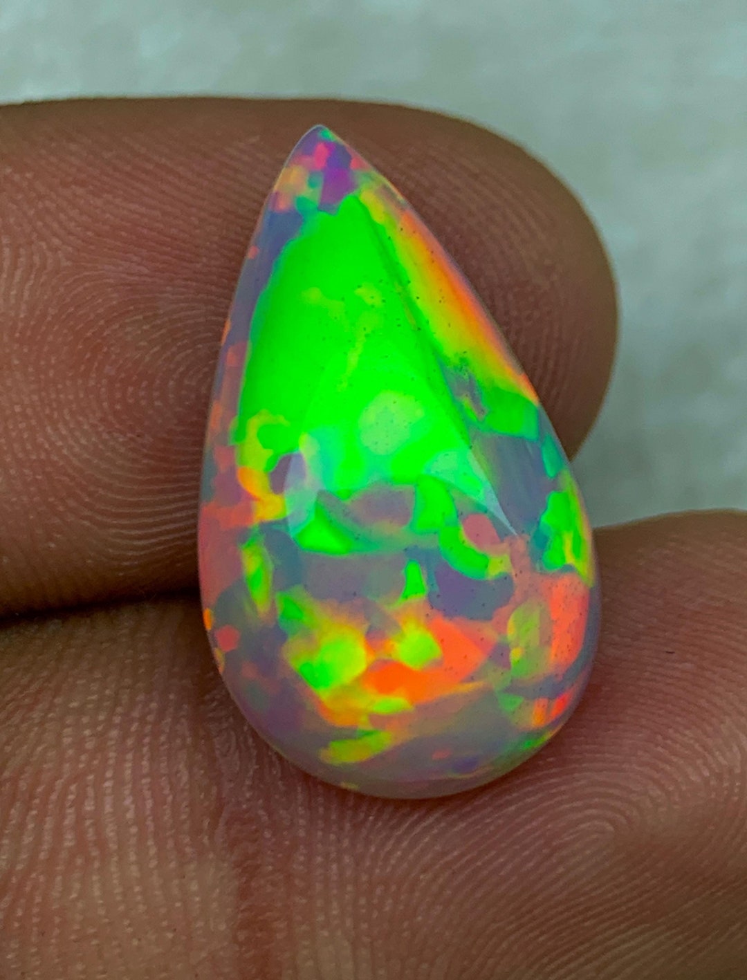 7.55ct Dragon-egg Pattern Opal, Leopard Skin Pattern Opal, Multi-fires ...