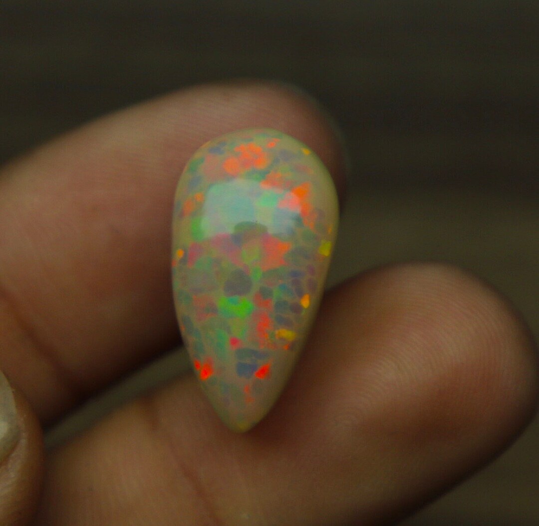 11.2ct Honeycomb Pattern Ethiopian Opal, Snakeskin Welo Opal, Bright 5/ ...