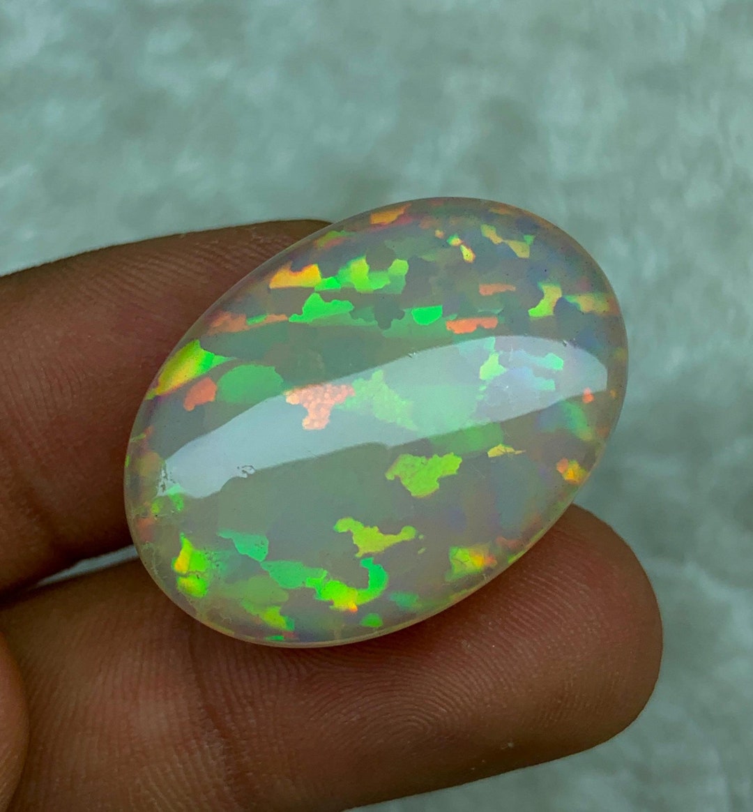 36.5ct Micro-cell Honeycomb Opal, Naturally Dark Ethiopian Welo Opal ...