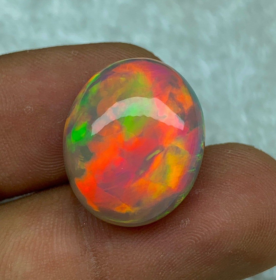 13.75ct Natural Grey Rare Opal, Natural Black Welo Opal, Dark Base Ethiopian Opal, Loose ...