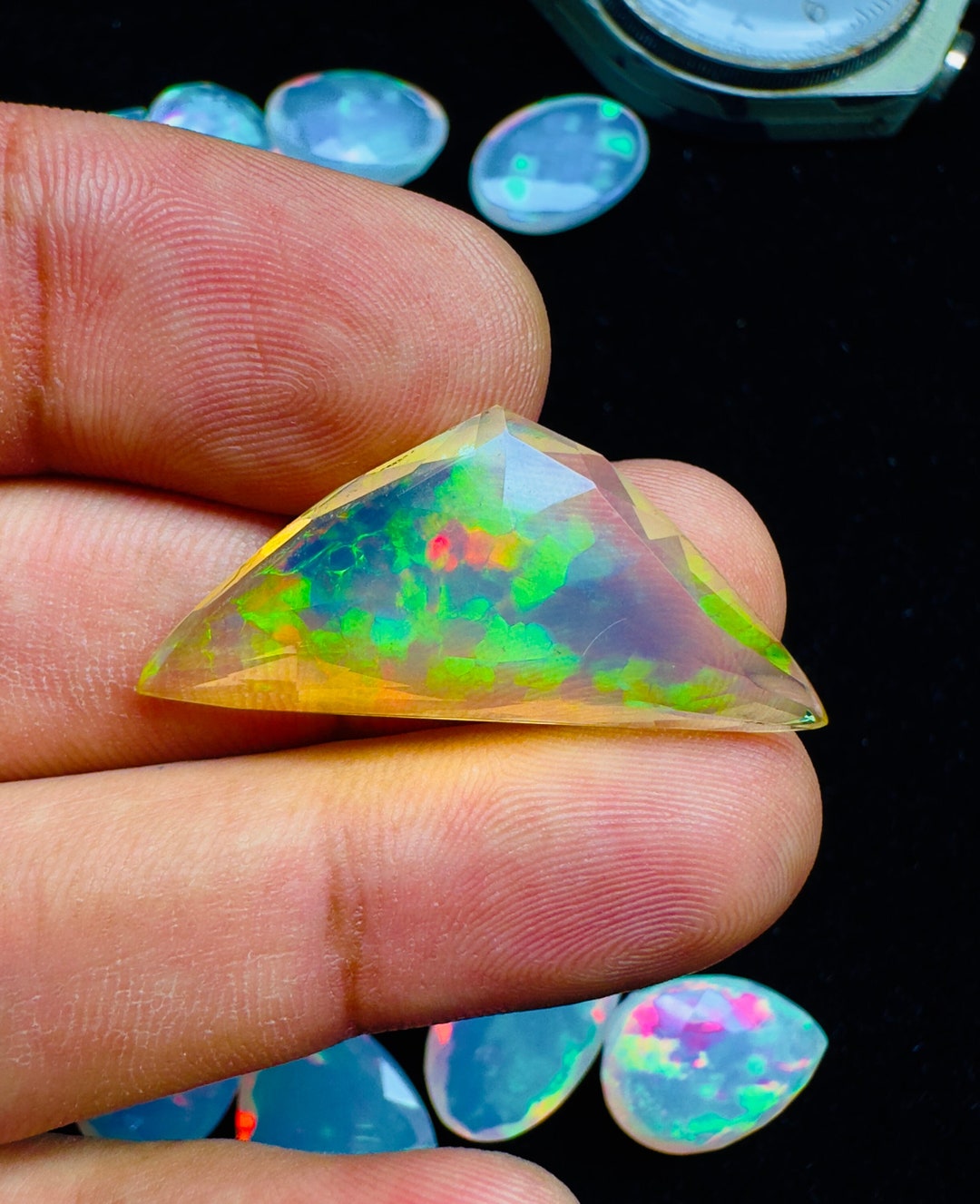 14ct Micro-cell Honeycomb AAA Ethiopian Welo Opal Unique Fancy Cut ...