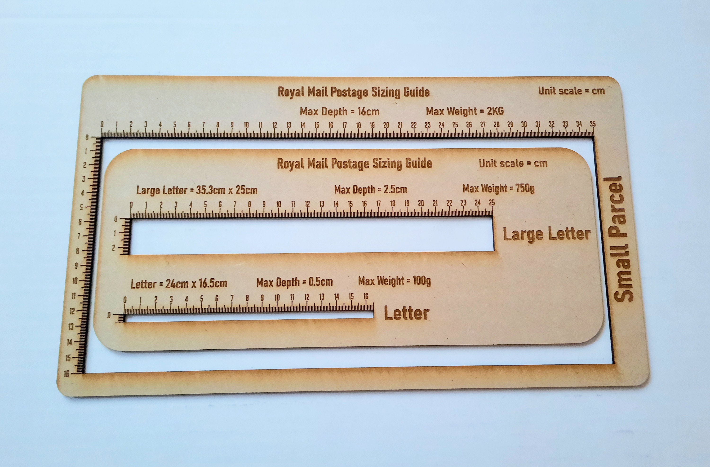 Royal Mail Postage Sizing Guide Large Letter Small Parcel PPI Size ...