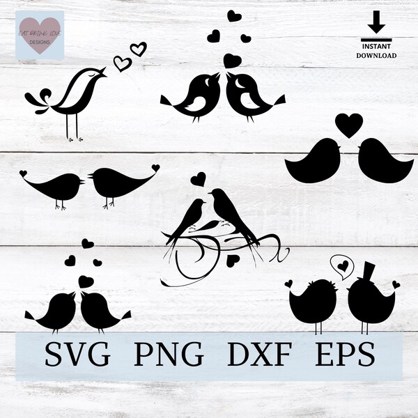 Love Birds Clip Art - Etsy