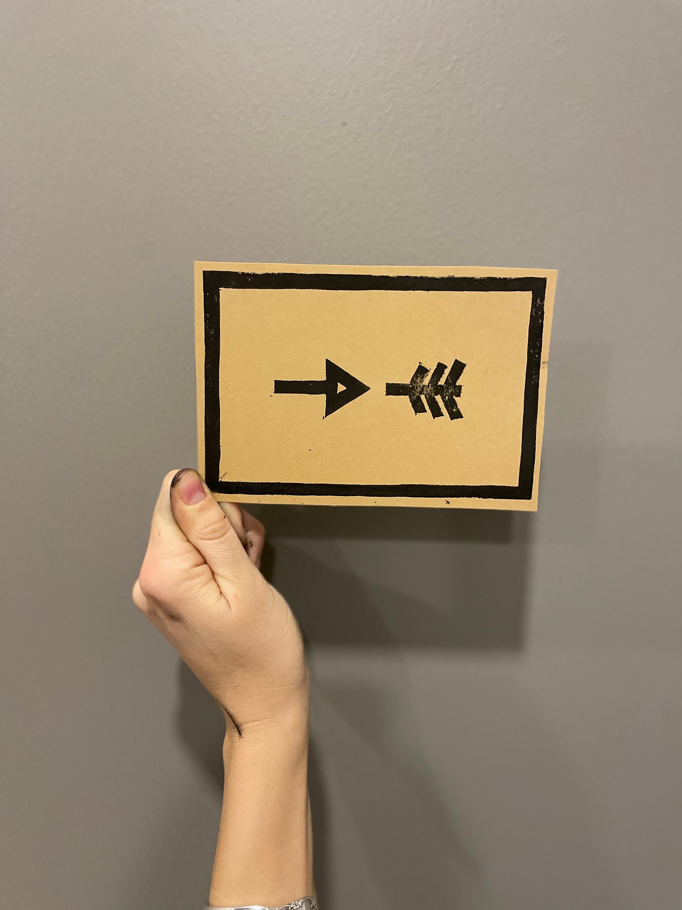 Peace, Arrow, Native American Symbol, Wall Art, Block Print - Etsy