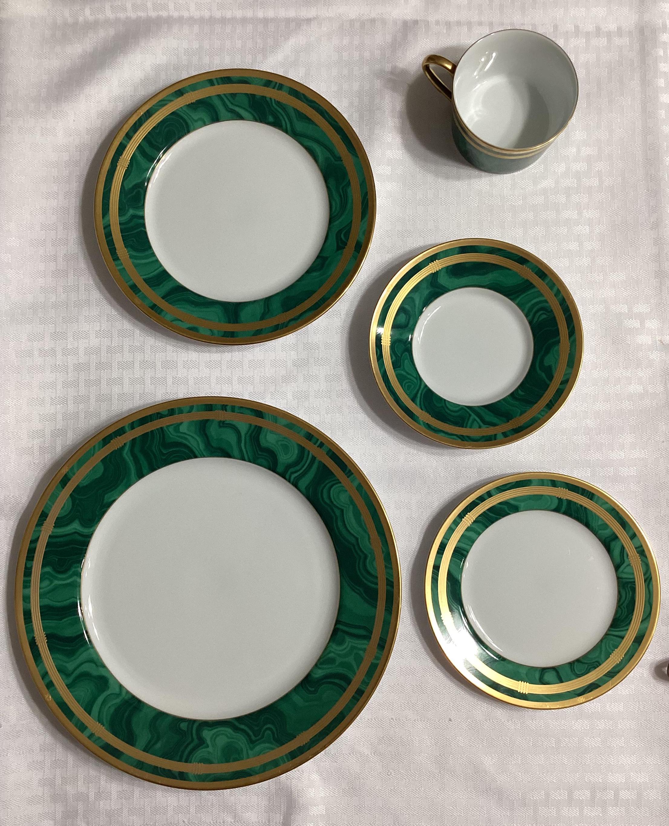 Vintage Christian Dior Gaudron Malachite Place Setting Pieces - Sold ...