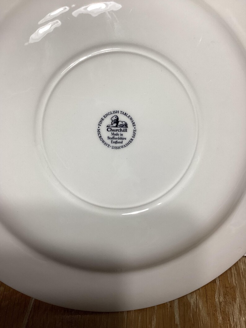Vintage Churchill Blue Willow Dinner Plates, Set of Four, Made in ...
