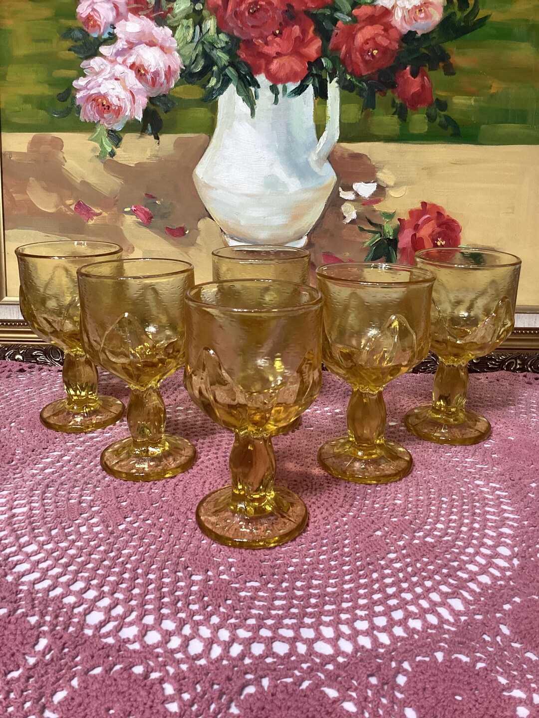 Vintage Franciscan Cabaret Cornsilk Yellow Water Goblets, Set of Six - Etsy
