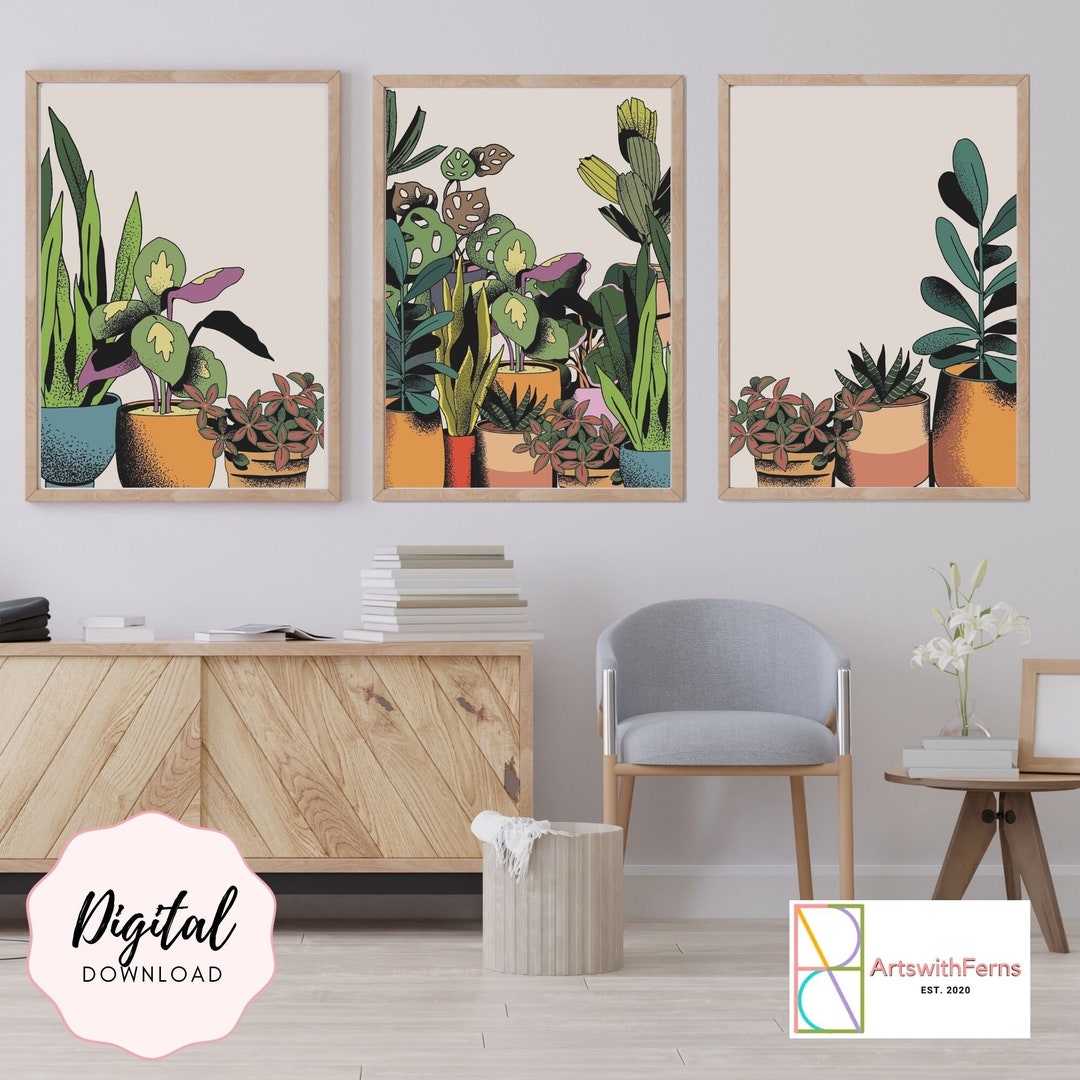Wall Art Plants Printable, Botanical Garden Printable, Plants Printable ...