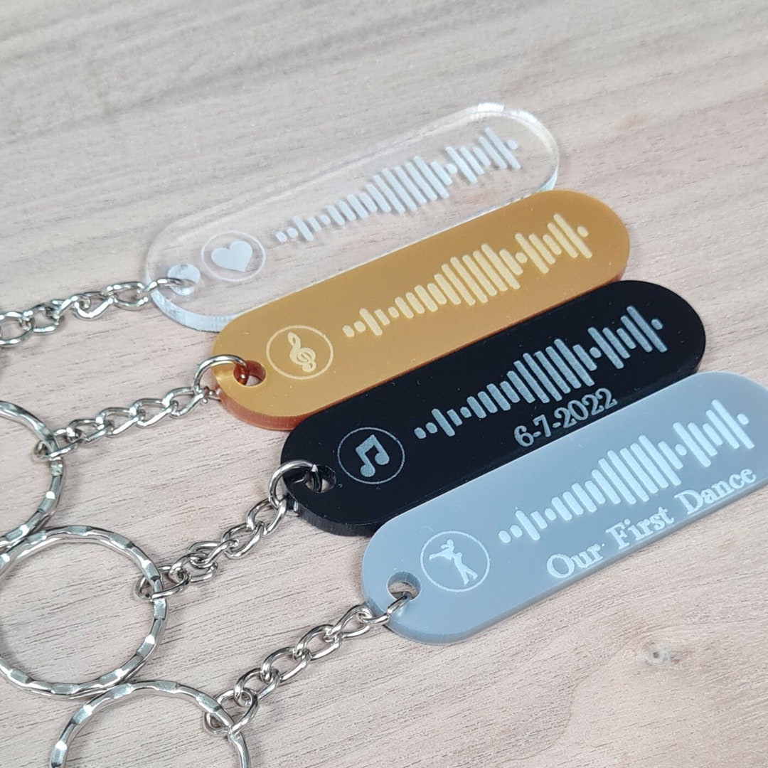Music Code Keyring Wedding Song Keepsake Anniversary Gift Couples ...