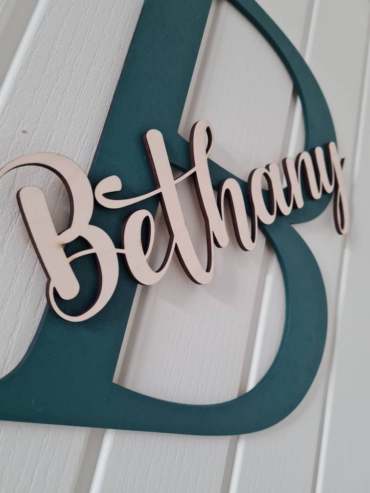 Personalised Initial & Name Sign / Door Sign / Room Sign / - Etsy UK