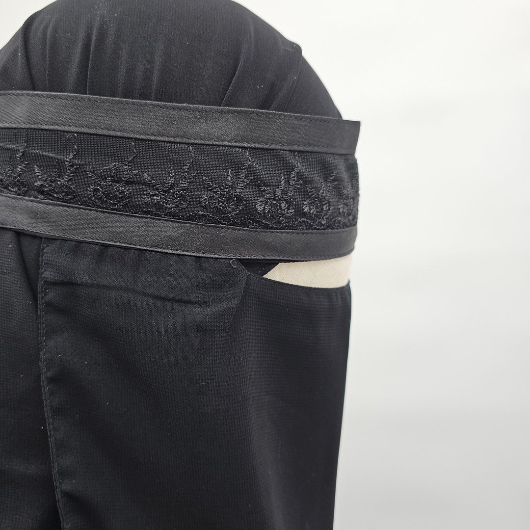 Single Layer Niqab With Satin Trim & Lace - Etsy