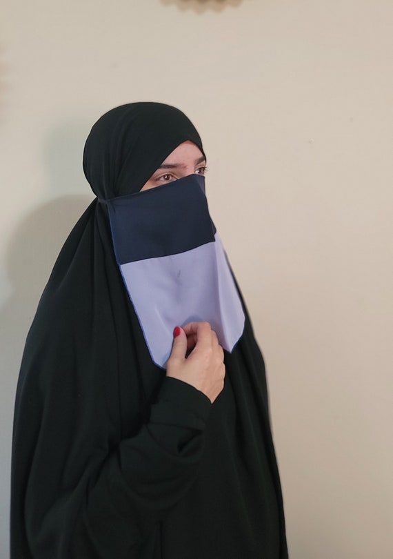 Short Colorblock Half Niqab - Etsy