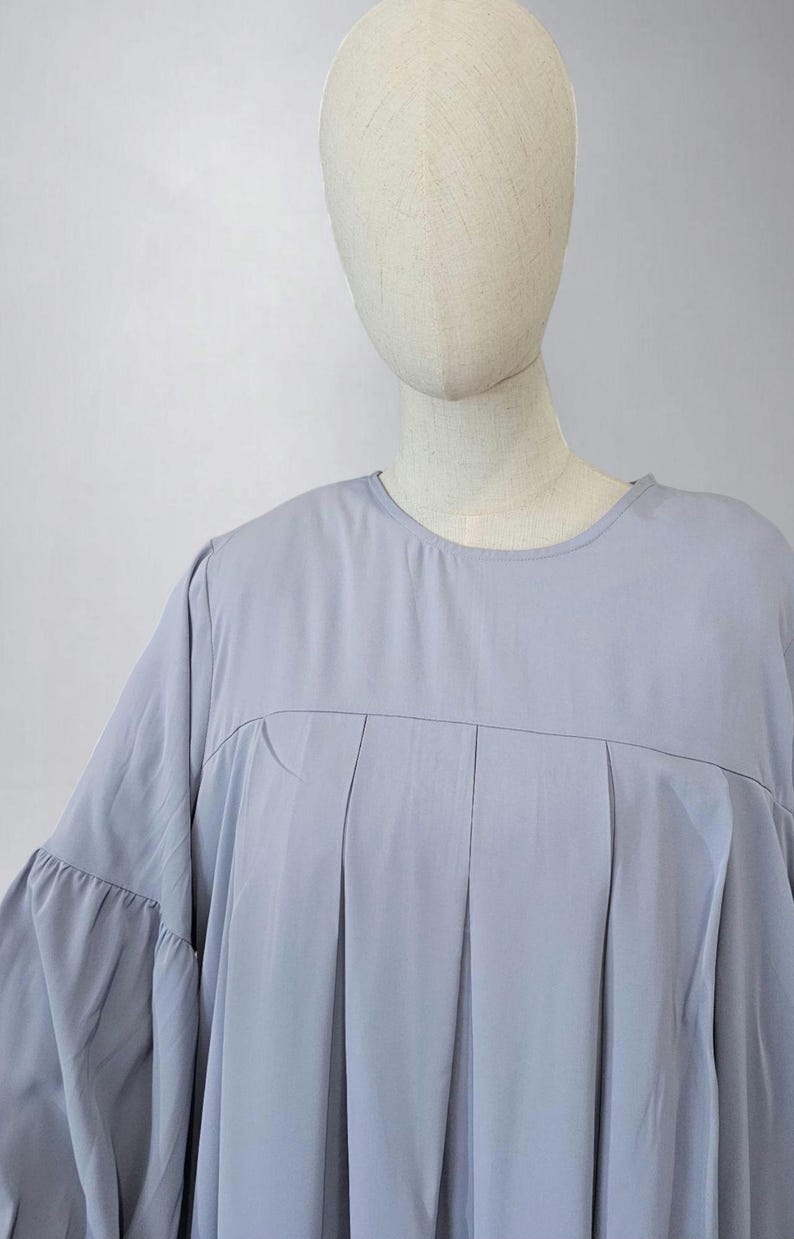 Abaya Amal: Elegant Modest Flowy Dress With Button Sleeves - Etsy