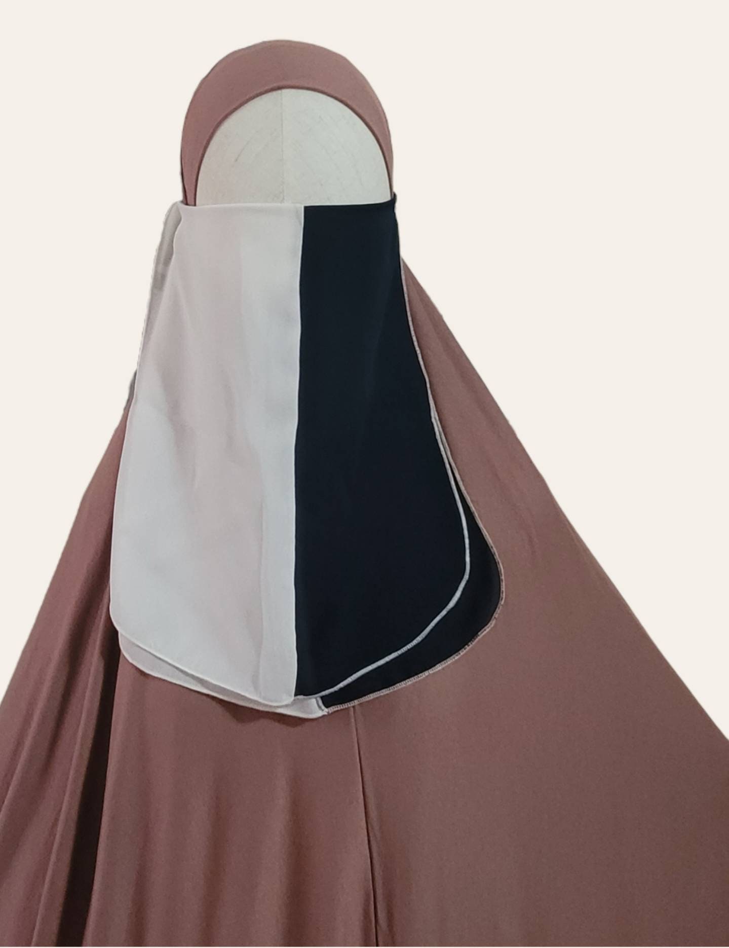 Short Colorblock Half Niqab - Etsy
