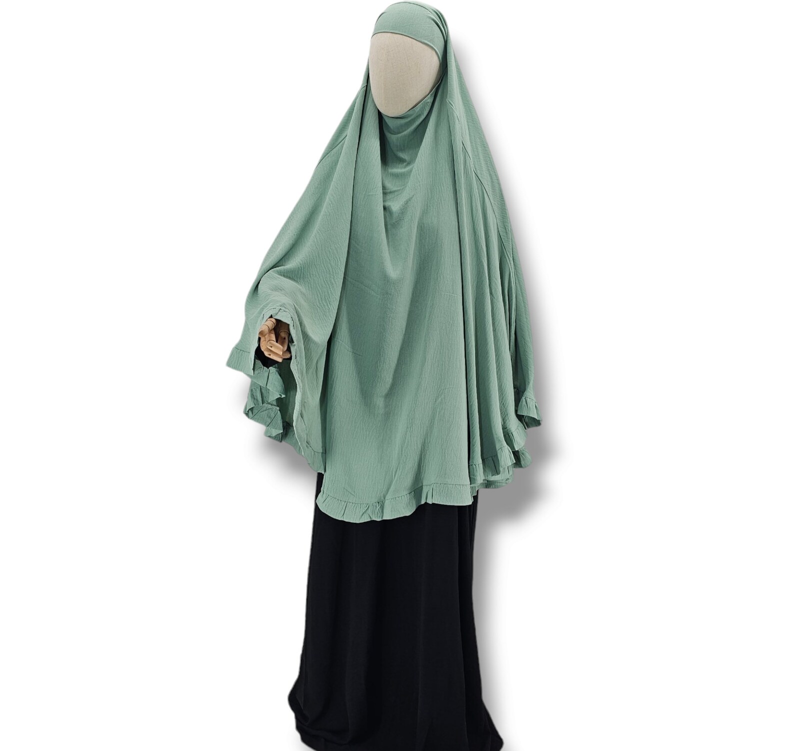 Ruffle Khimar: Crepe Fabric, Modest Muslim Women's Wear - Etsy