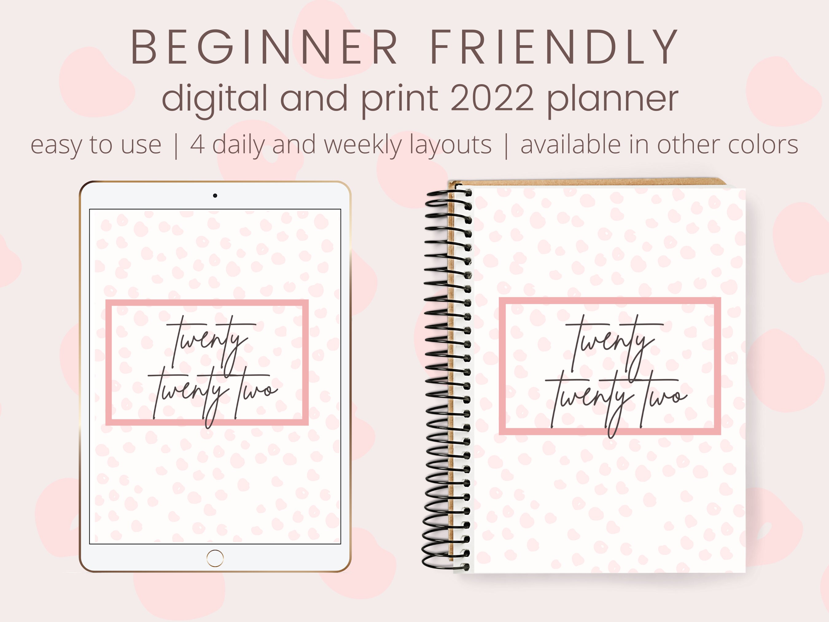 2022 Digital Planner | Printable Planner | Beginner Digital Planner ...