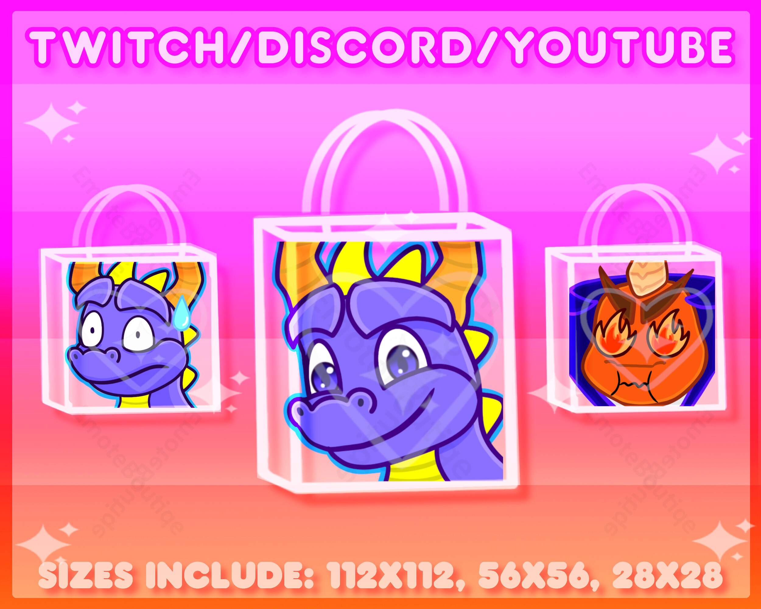 Twitch Spyro Emotes / Spyro the Dragon Emotes / PS1 Emotes / - Etsy