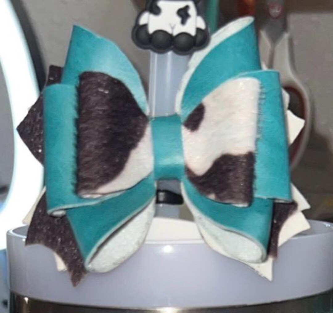 Cow Print and Choice of Color Stanley Bow - Etsy