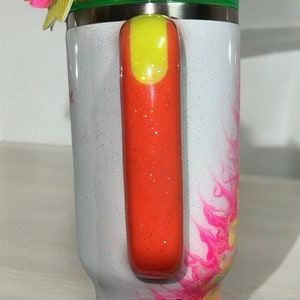 Custom 40oz White Neon Stanley - Etsy