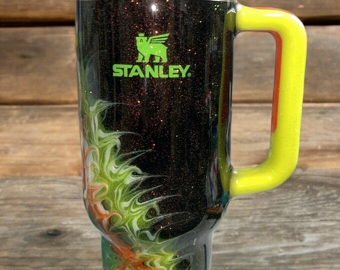 Black Neon Stanley With Glow in the Dark Swirls - Etsy