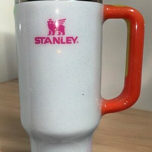 Custom 40oz White Neon Stanley - Etsy