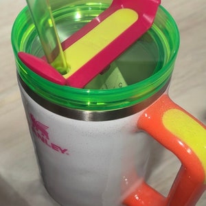 Custom 40oz White Neon Stanley - Etsy