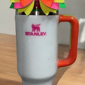 Custom 40oz White Neon Stanley - Etsy