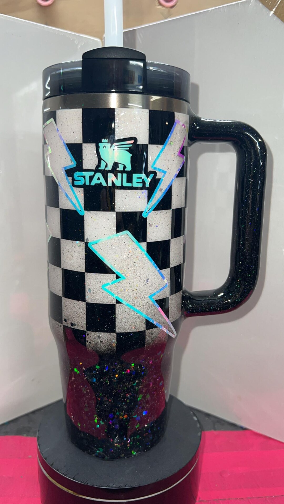 Custom Stanley Checkered Lighting. Matching Topper Sold Separately - Etsy